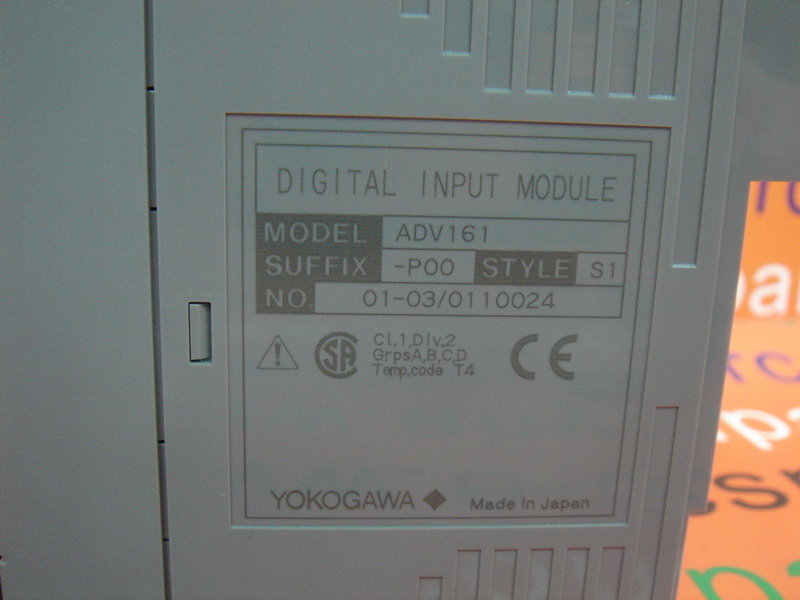 YOKOGAWA ADV161-P00-S1 DIGITAL INPUT MODULE - 裕益科技自動化設備可程式編碼器PLC分散式控制系統DCS